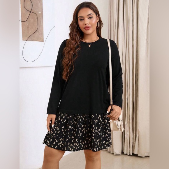 SHEIN | Dresses | Shein Curve Animal Print Long Sleeve Dress 2x | Poshmark